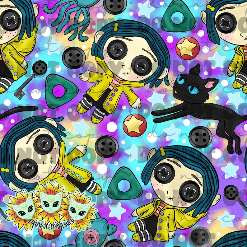 Button Girl Repeating Tiled Seamless Pattern - Etsy