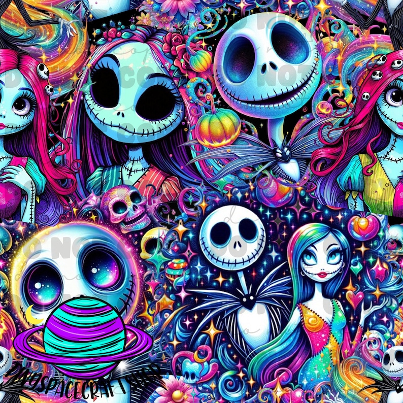 Colorful Nightmare SEAMLESS Png - Etsy