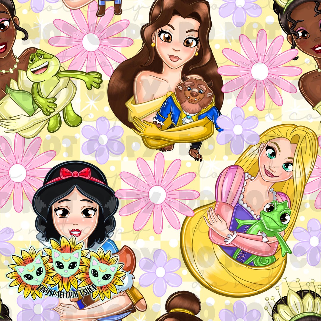 Princess Mash SEAMLESS Repeating Pattern - Etsy