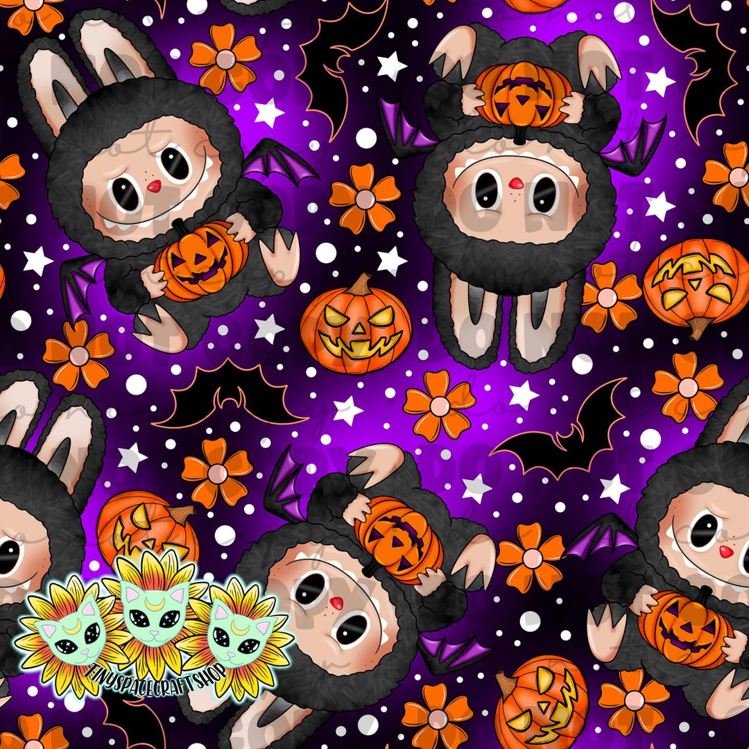 Halloween Monster Tiles Repeating Seamless Pattern - Etsy