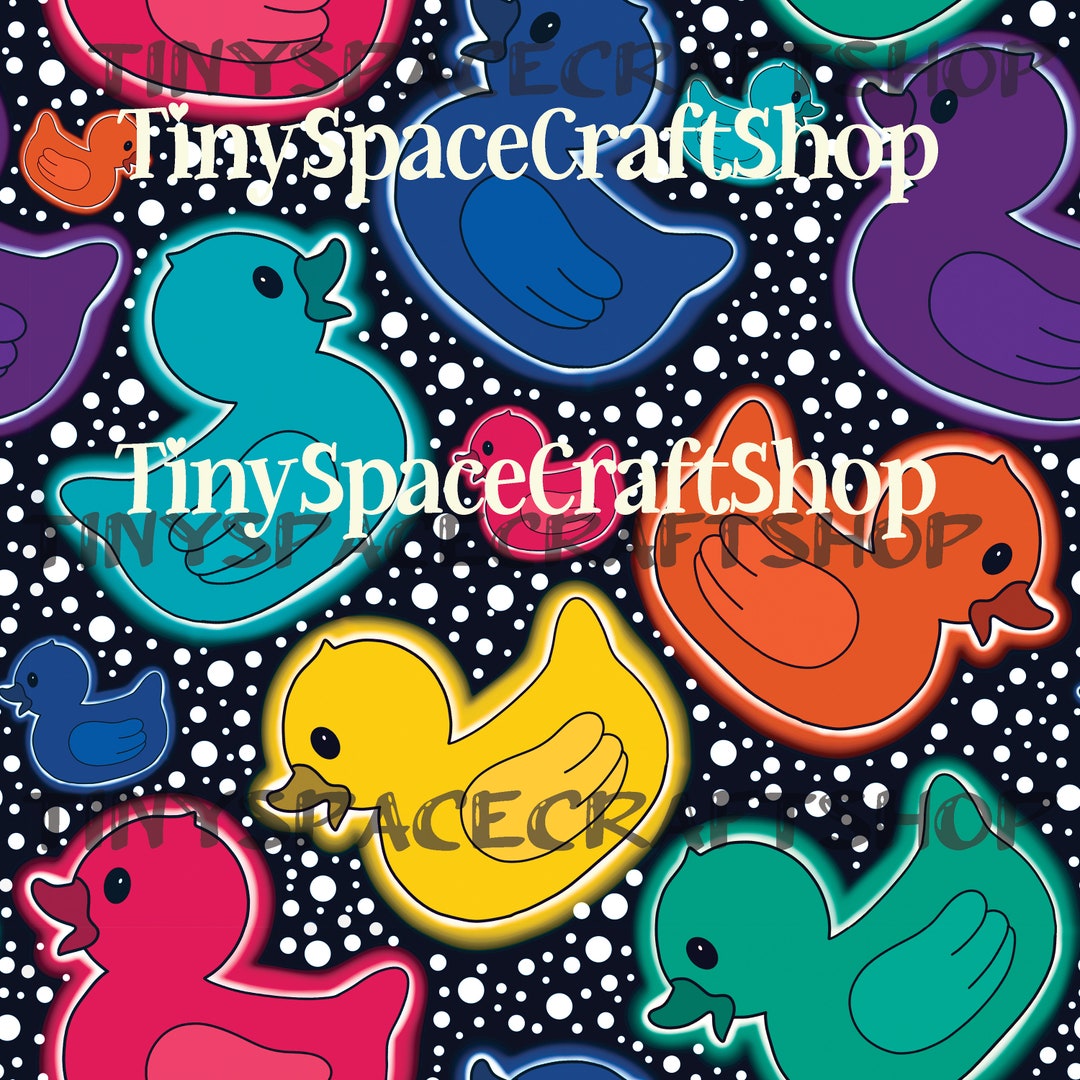 Neon Duck SEAMLESS PNG Hand Drawn - Etsy