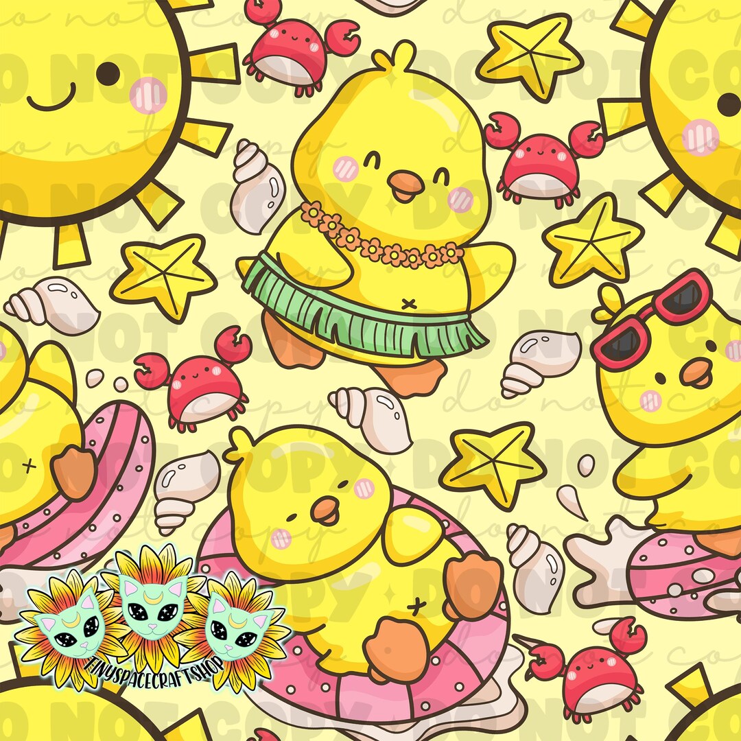 Summer Ducks SEAMLESS Repeating Pattern - Etsy