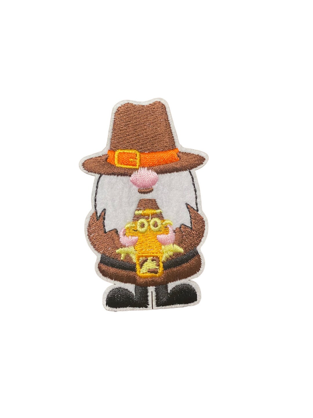 Thanksgiving Pilgrim Gnome Patch Iron On/sew On - Etsy