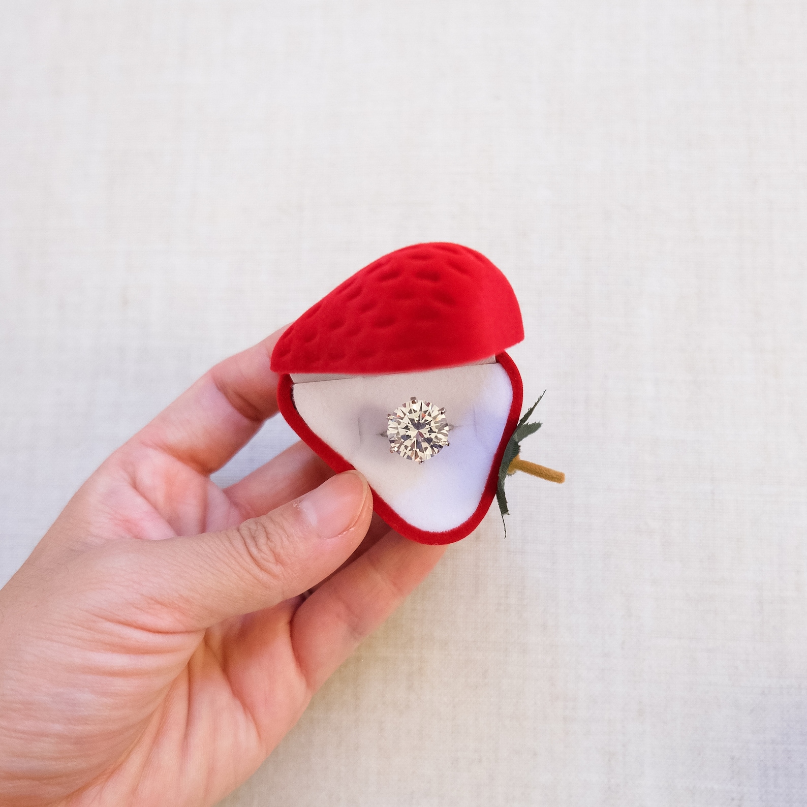 Strawberry Ring Box, Cute Ring Box, Gift for Her, Engagement Ring Box ...