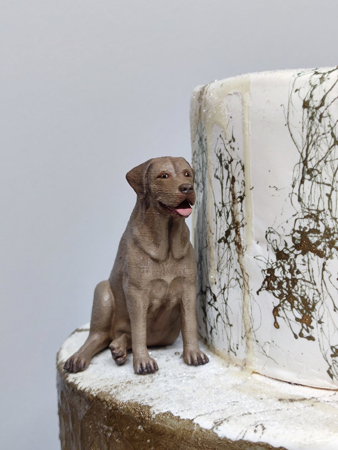 Labrador Retriever Cake Topper- Cream Labrador - Personalized Painting ...