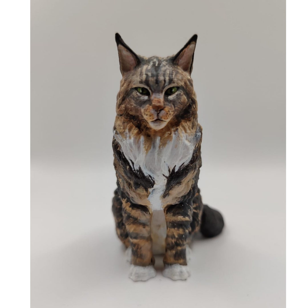 Custom Maine Coon Wedding Cake Topper Personalized Painting Service Cat ...