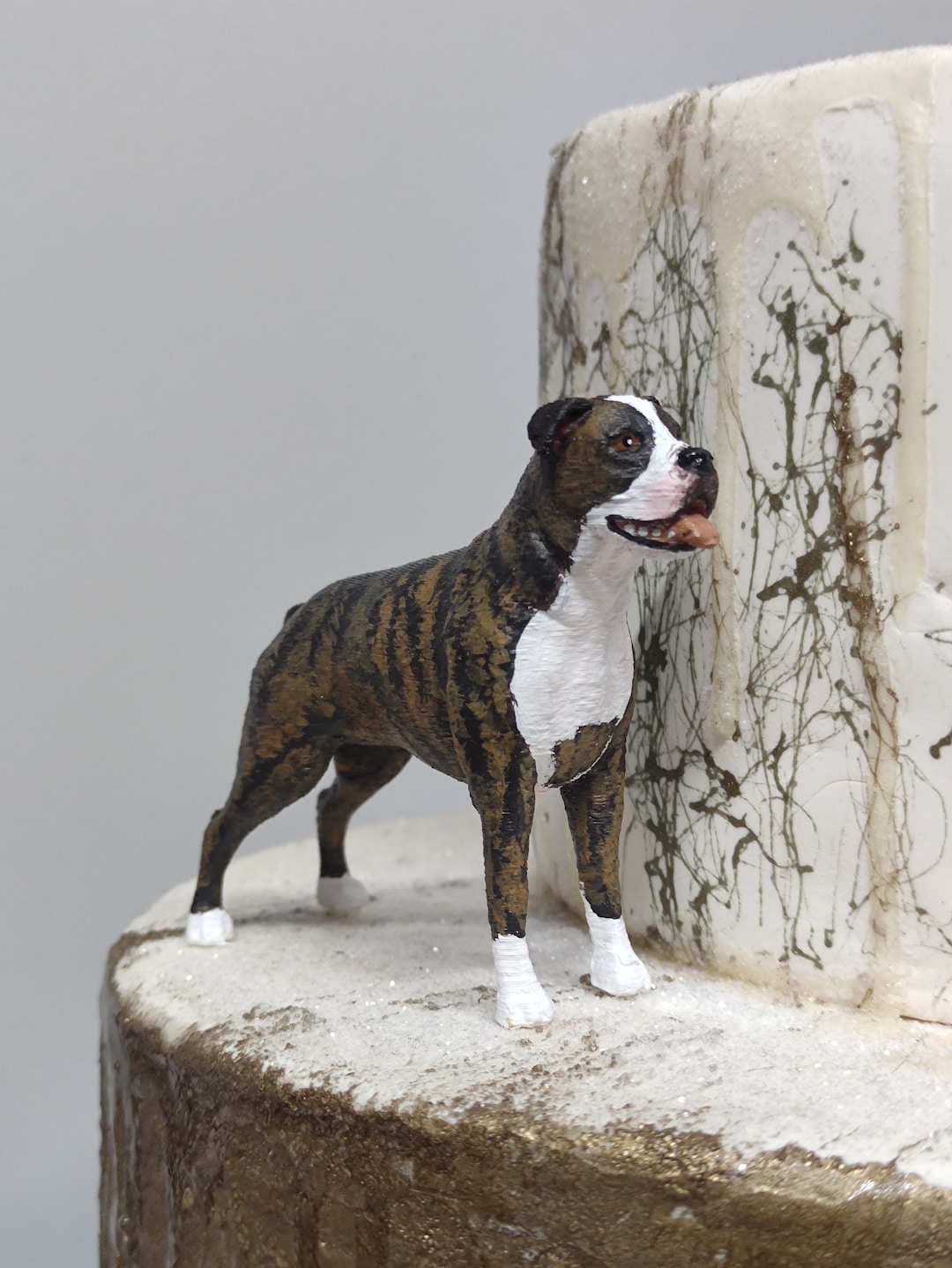 Personalized Boxer Dog Cake Topper – Handmade Pet Memorial Statue - Etsy