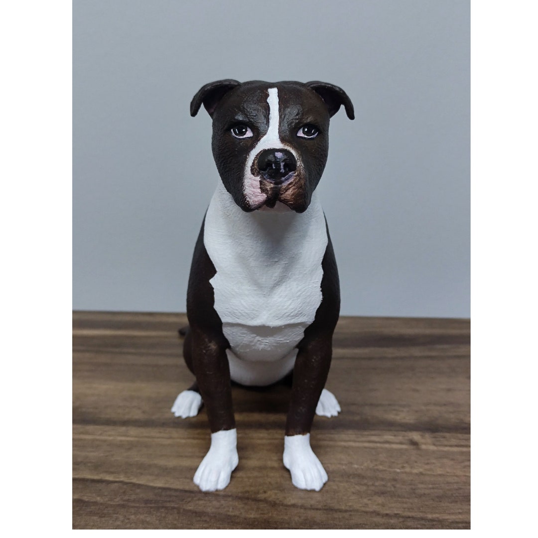 Custom Pitbull Terrier Statue: Wedding Cake Topper - Pet Memorial - Etsy