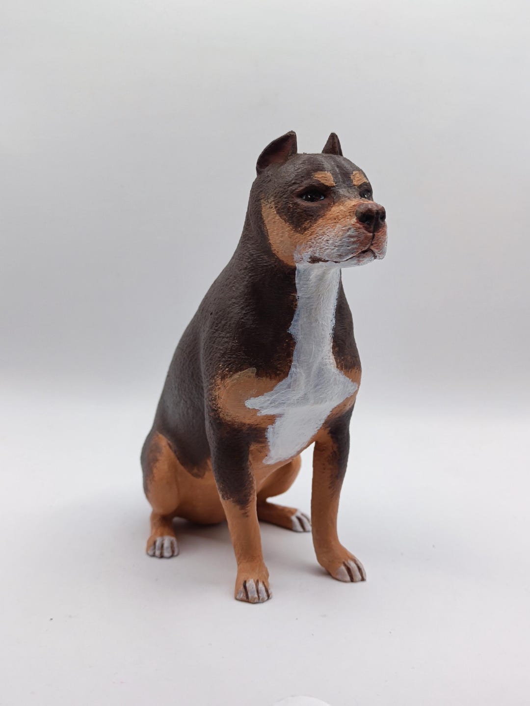 Pitbull Terrier Statue - Wedding Cake Topper - Personalized Painting ...