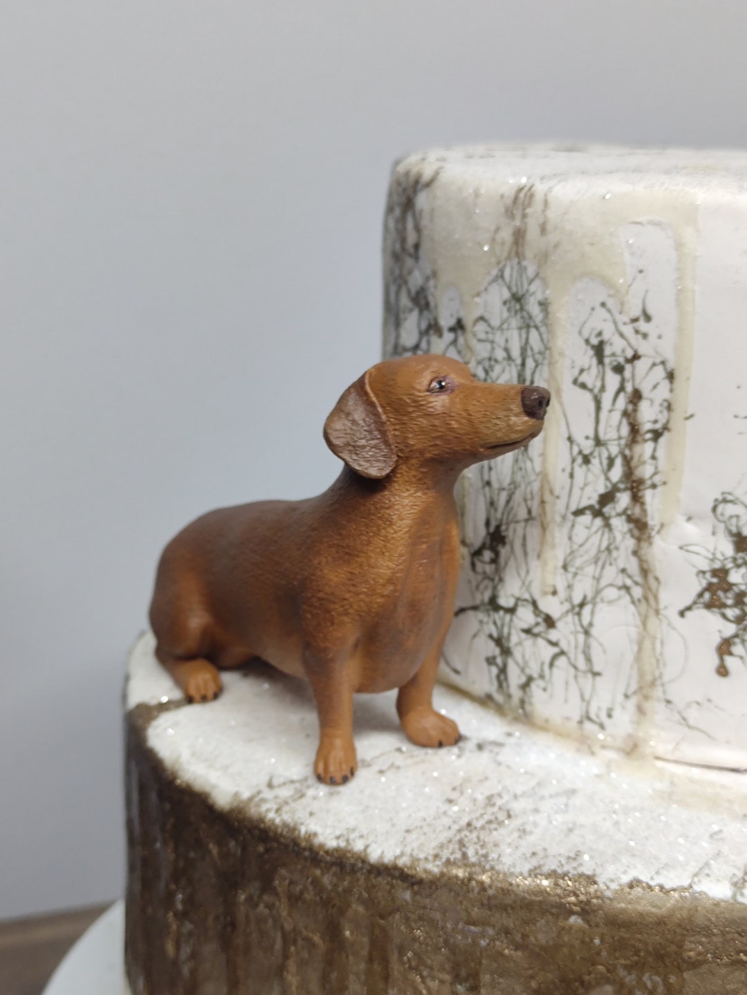 Custom Dachshund Cake Topper – Personalized Dog Statue, Handmade ...