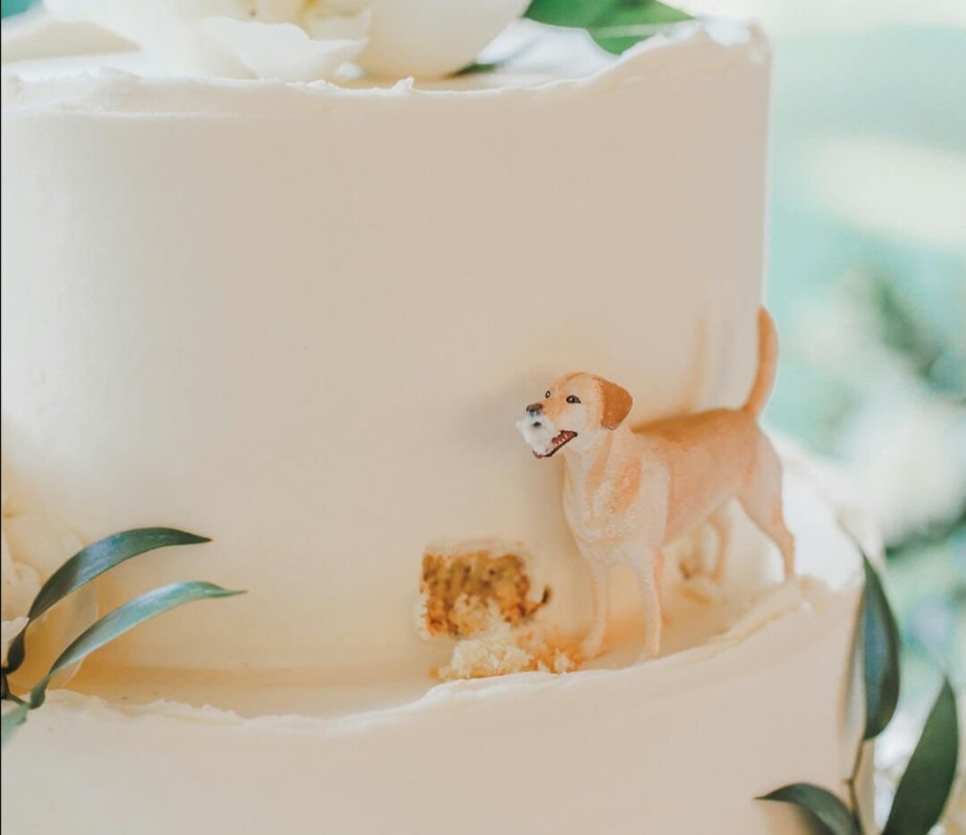 Labrador Retriever - Wedding Cake Topper - Personalized Painting ...