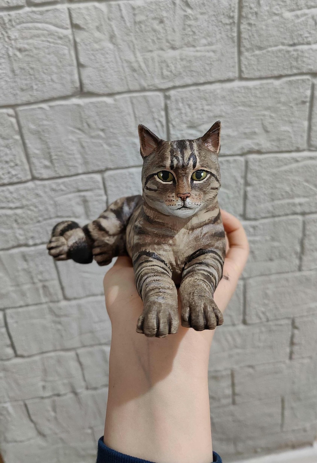 Tabby Cat Statue - Personalized Pet Memorial, Cake Topper - Etsy