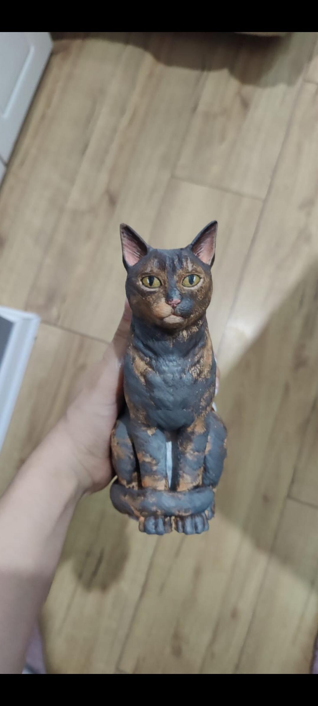 Custom Cat Statue - Personalized Painting Service - Handmade Painting ...