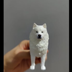 Realistic Samoyed Statue: Custom Dog Figurine, Cake Topper - Etsy