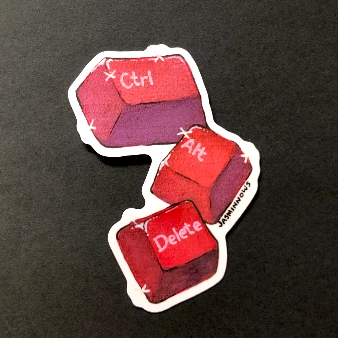 Ctrl-alt-del Glossy Die Cut Sticker - Etsy