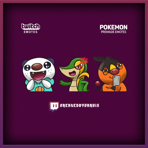Pokemon Emotes for Twitch / Discord Gen 5 Pack Snivy - Etsy