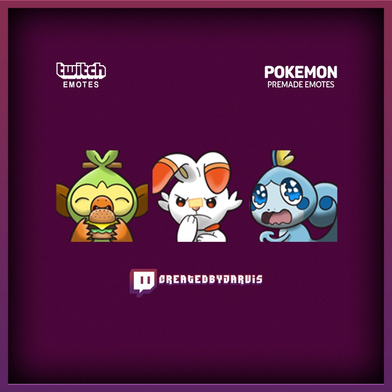 Pokemon Emotes for Twitch / Discord Gen 8 Pack Grookey - Etsy Hong Kong