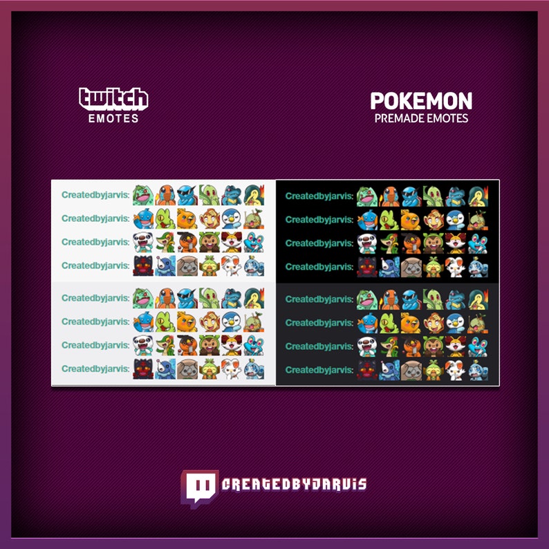 Pokemon Emotes for Twitch / Discord All Generations Pokémon Starters ...