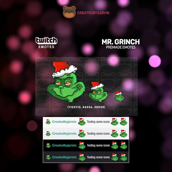 Mr. Grinch Xmas Emote for Twitch / Discord - Etsy