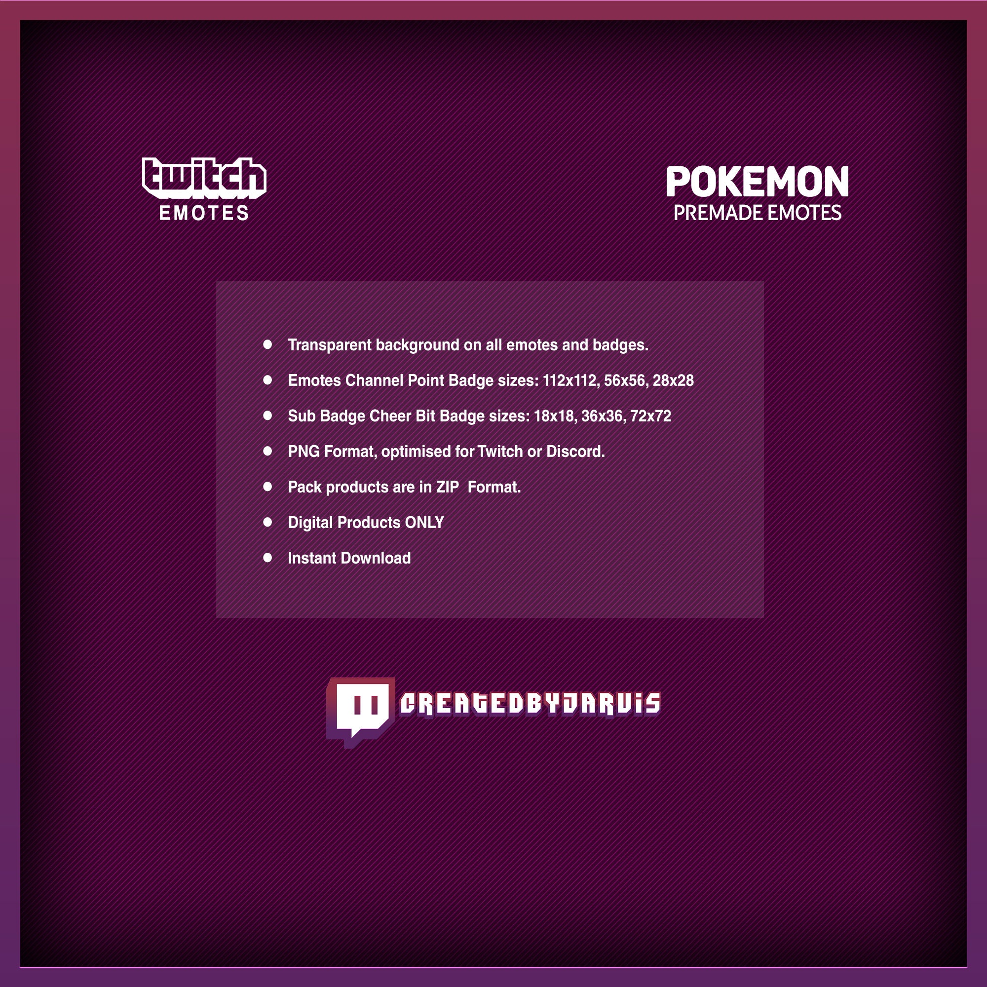 Pokemon Emotes for Twitch / Discord - Gen 3 Pack - Mudkip, Torchic, and ...