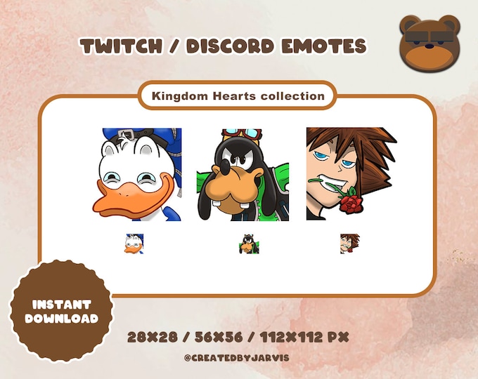 Heartless Twitch Emote Set | Kingdom Hearts Pixel Art Emtoes | Twitch ...