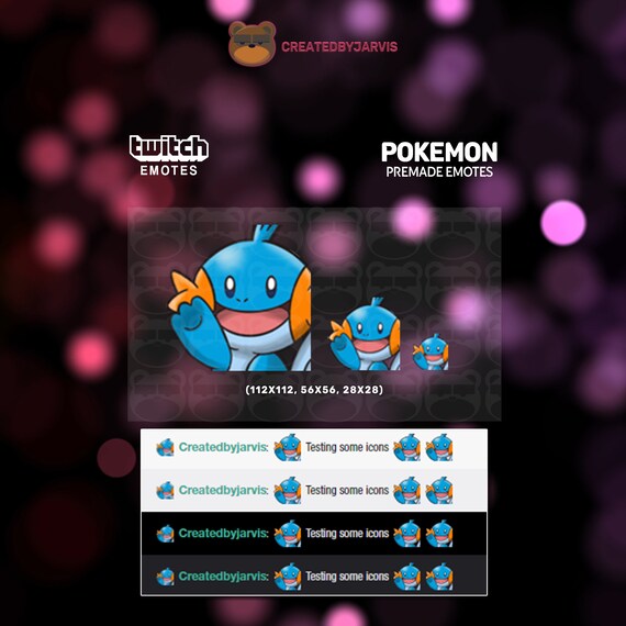 Pokemon Emote for Twitch / Discord Gen 3 Mudkip - Etsy