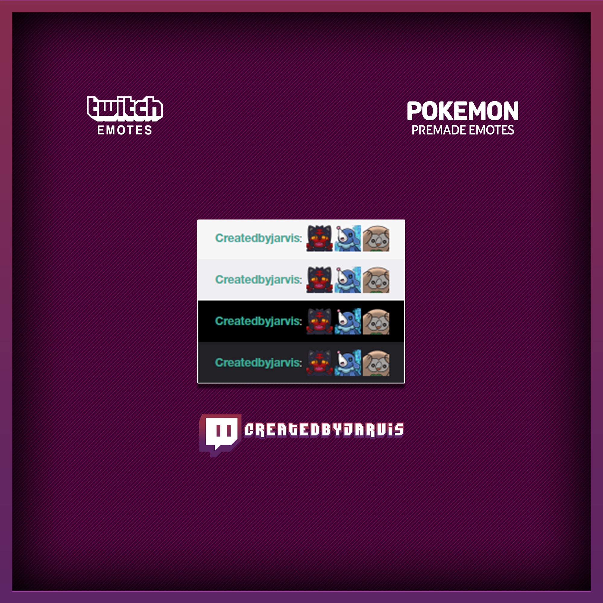 Pokemon Emotes for Twitch / Discord Gen 7 Pack Rowlet - Etsy Australia