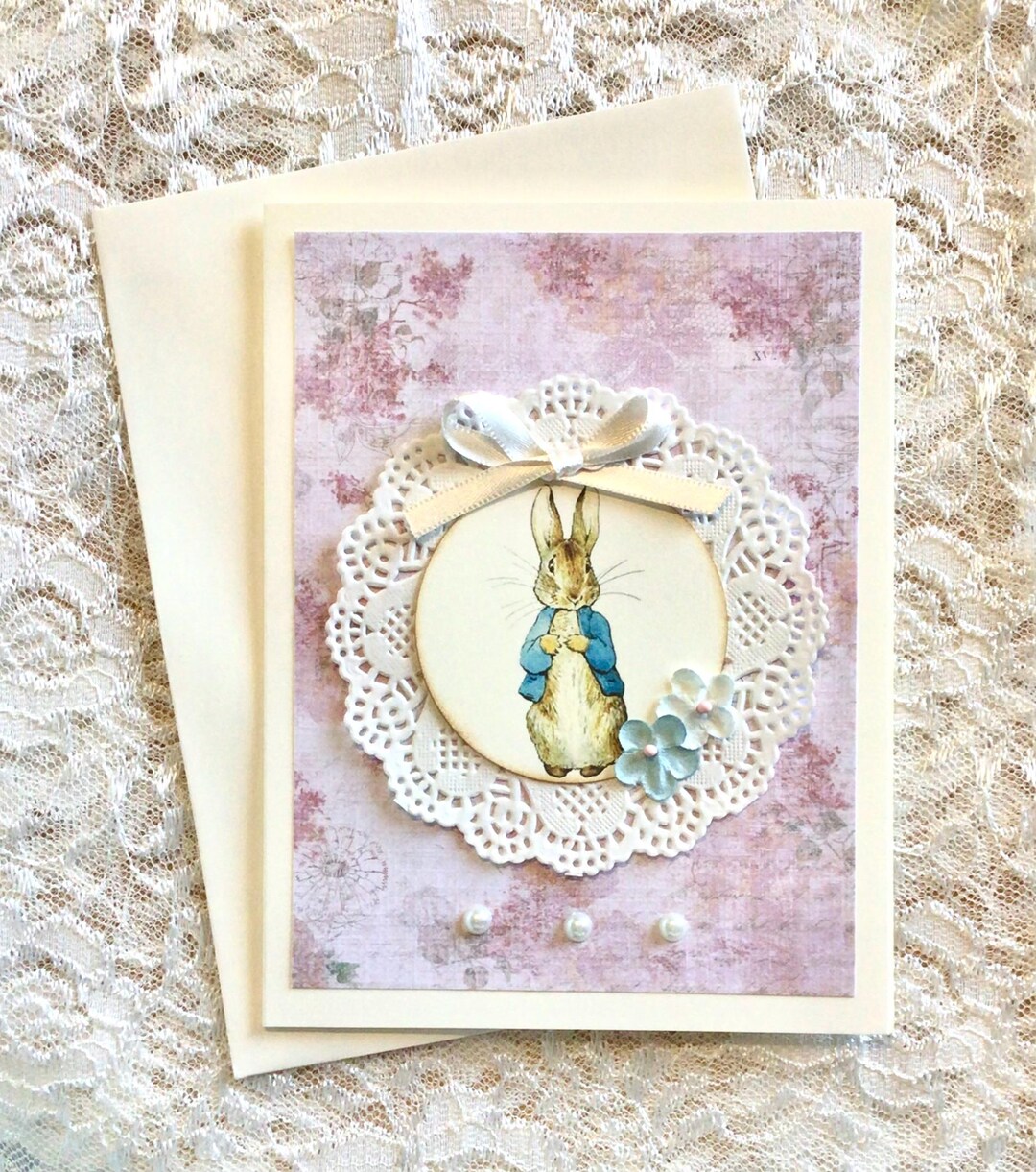 Set of 3 Handmade Peter Rabbit Cards Easter Cards Decorative Blank ...