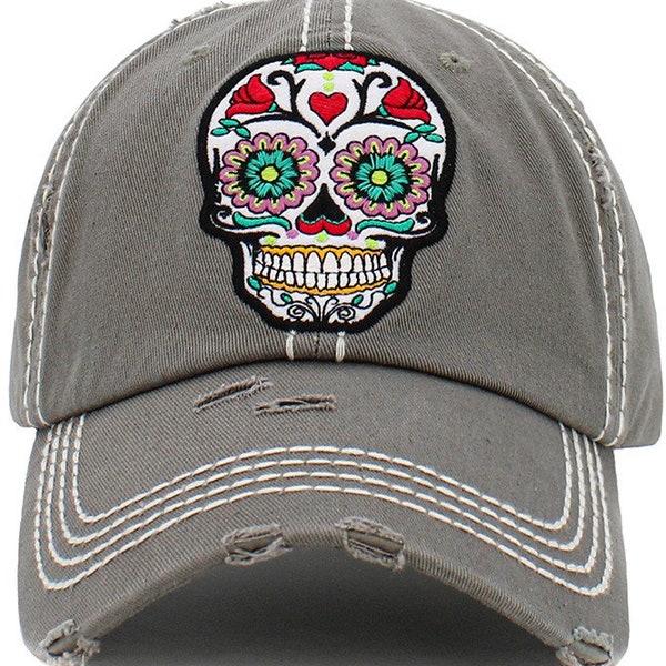 Skull Baseball Hat - Etsy