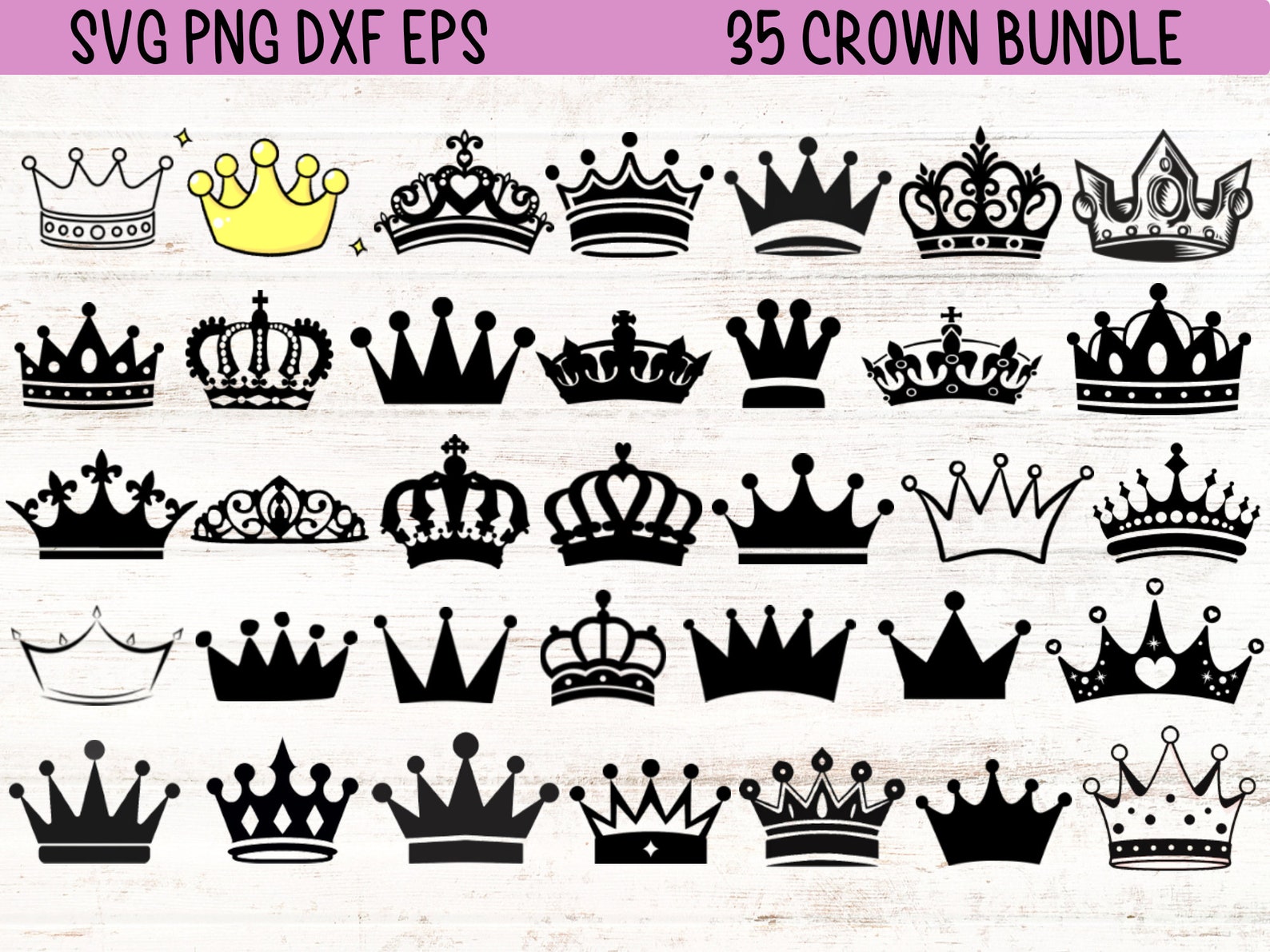 Couronne Svg Bundle Couronne Svg Clipart Couronne - Etsy France
