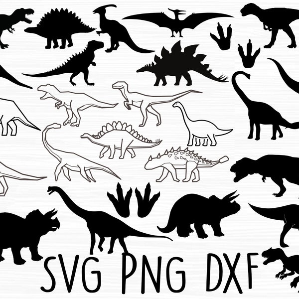 Dinosaur Outline Svg - Etsy