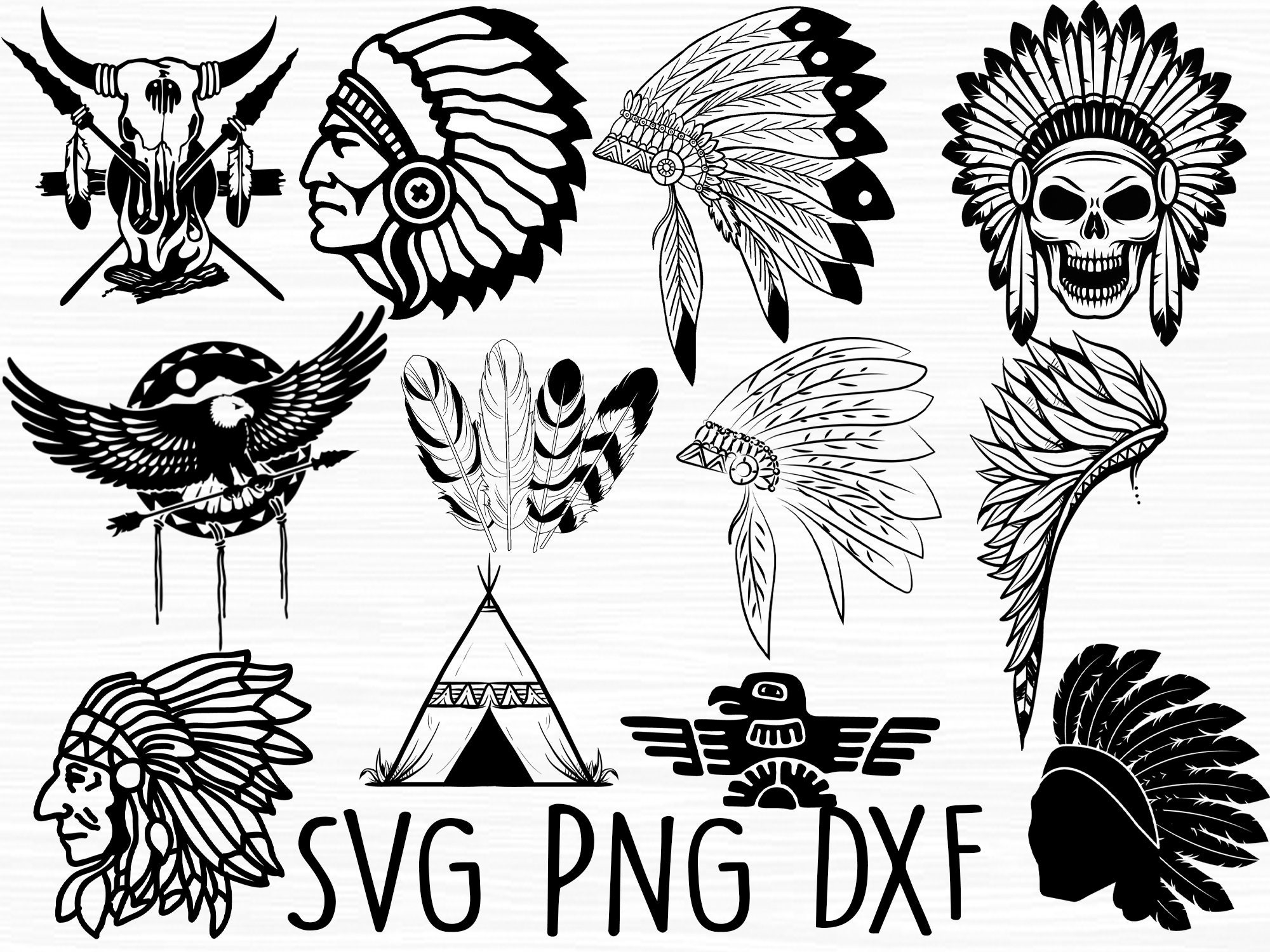 Native Svg Native American Svg Headdress Svg War Bonnet | Etsy