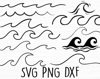 simple wave beach scene svg Paper, Party & Kids Papercraft Craft ...
