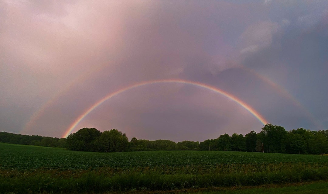 Double Rainbow, Landscape Photography, Digital Print, Wall Art, Wall ...