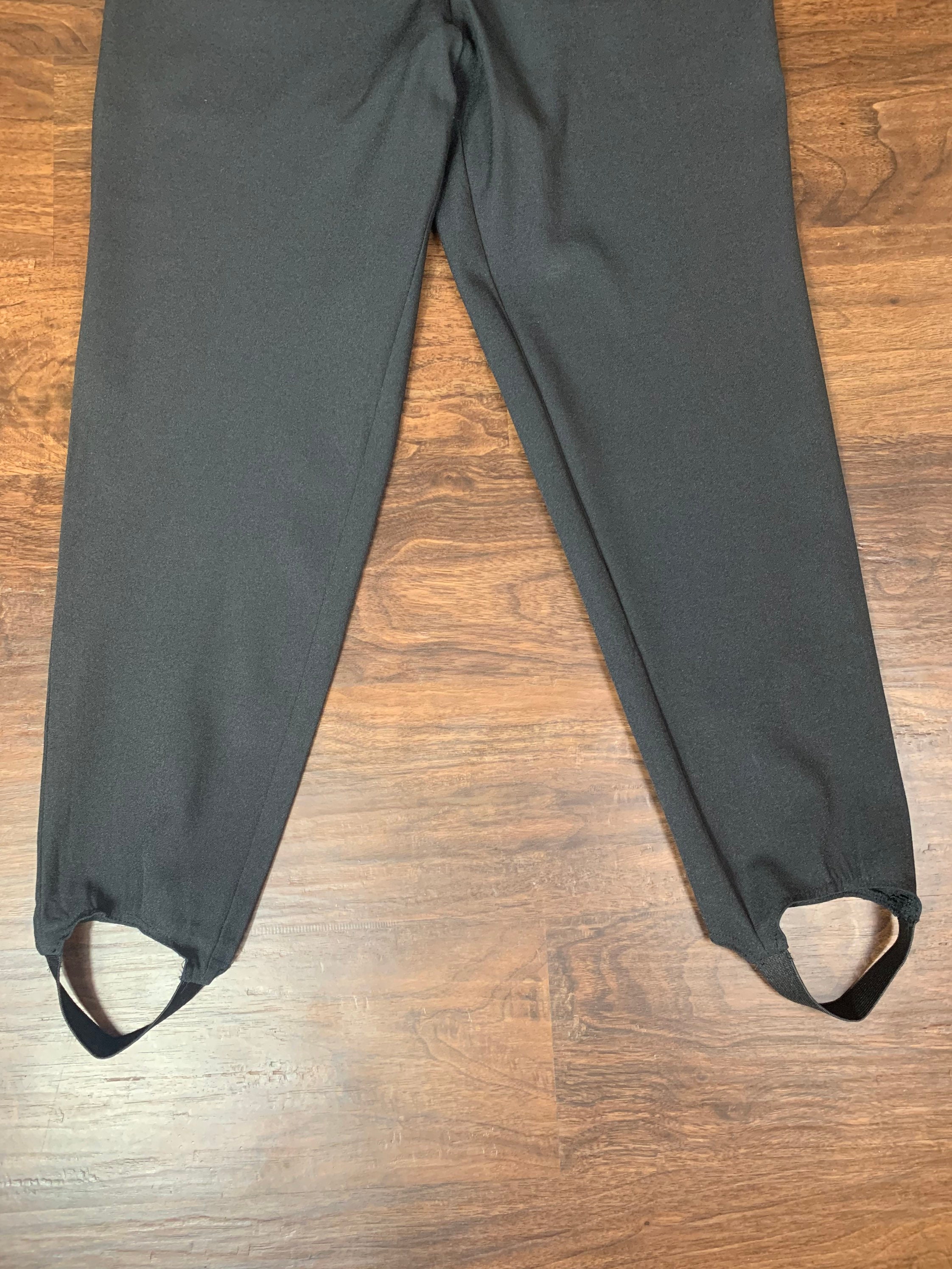 Vintage 80s-90s Black Stirrup Pants Counterparts Petite Black | Etsy