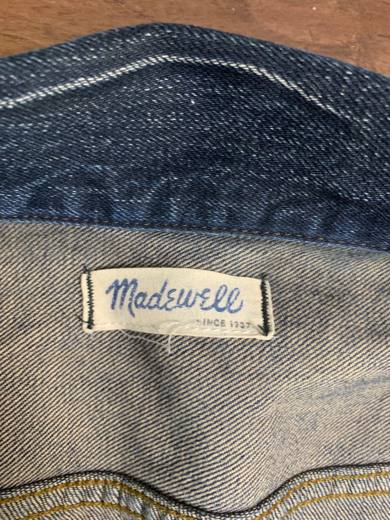 Madewell Denim Jacket, Dark Wash Jean Jacket - Etsy
