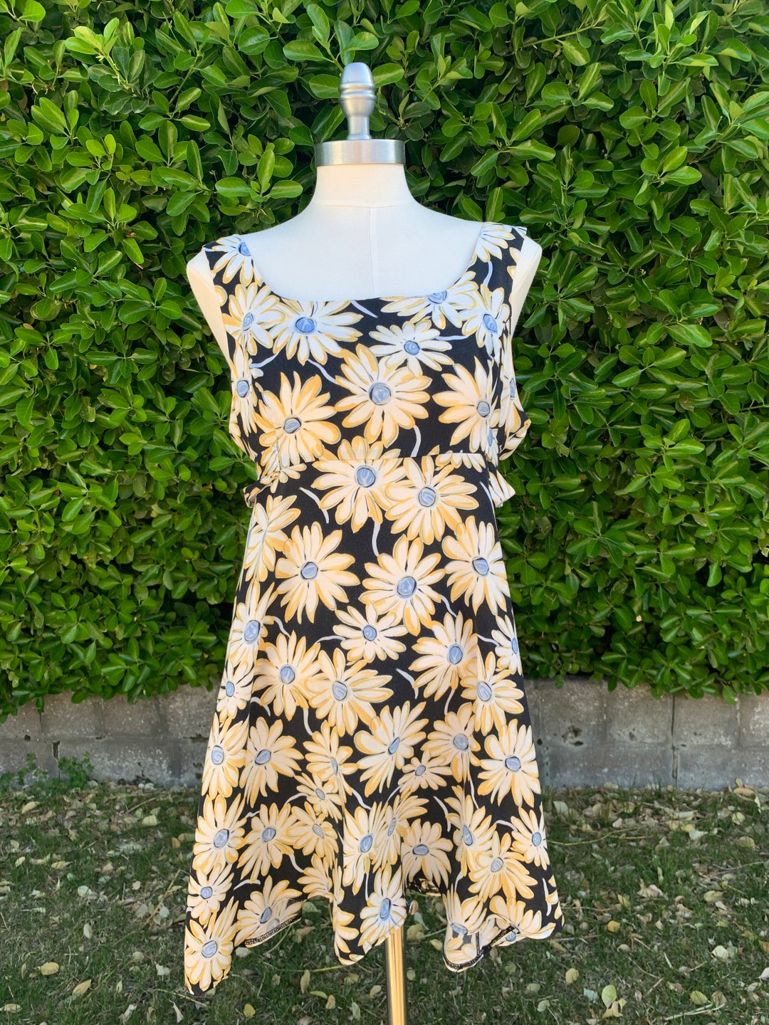 Vintage 90s Flower Grunge Dress - Etsy
