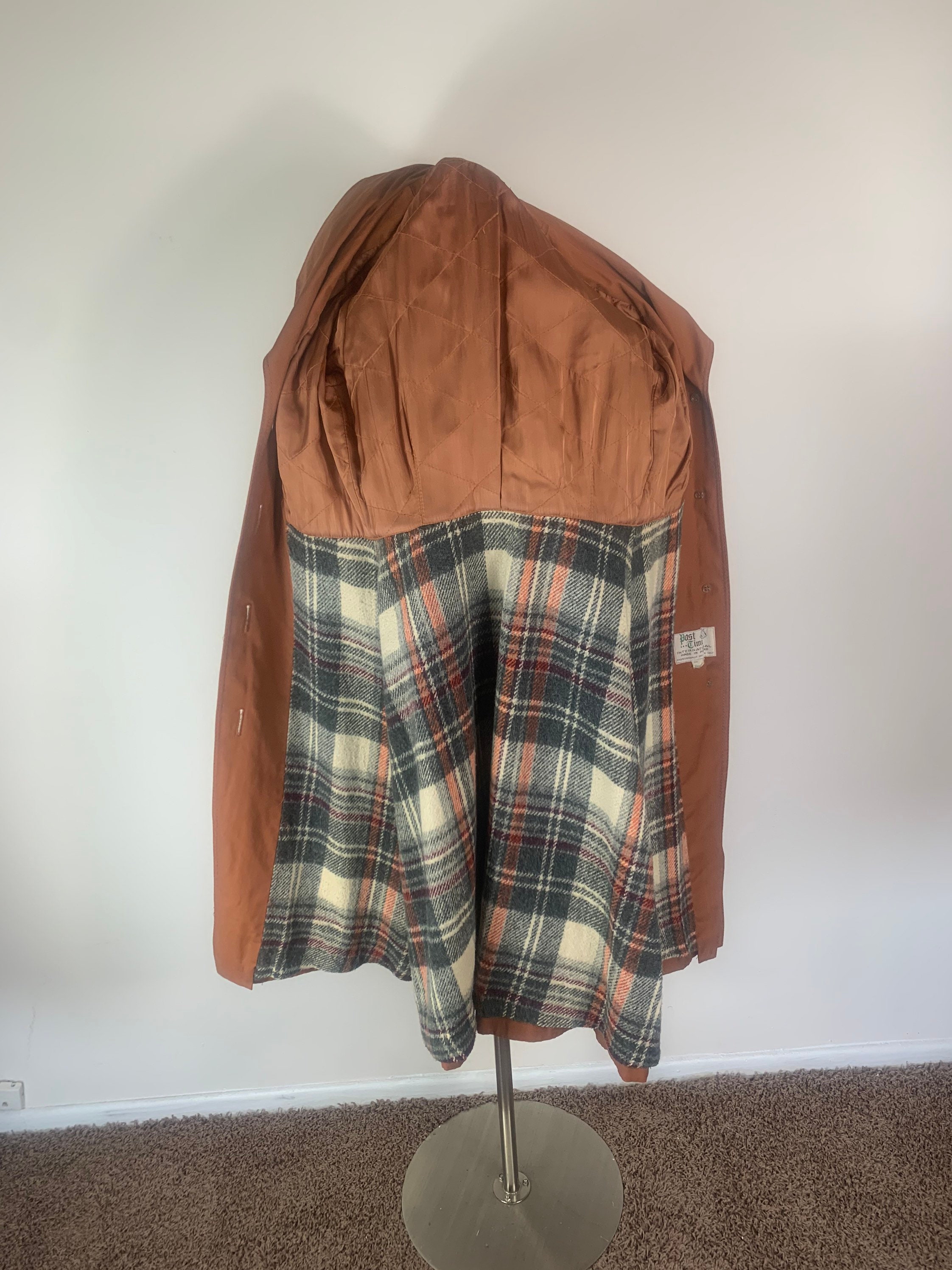 Vintage Fully Lined Trench Coat, Post Time International Coat - Etsy