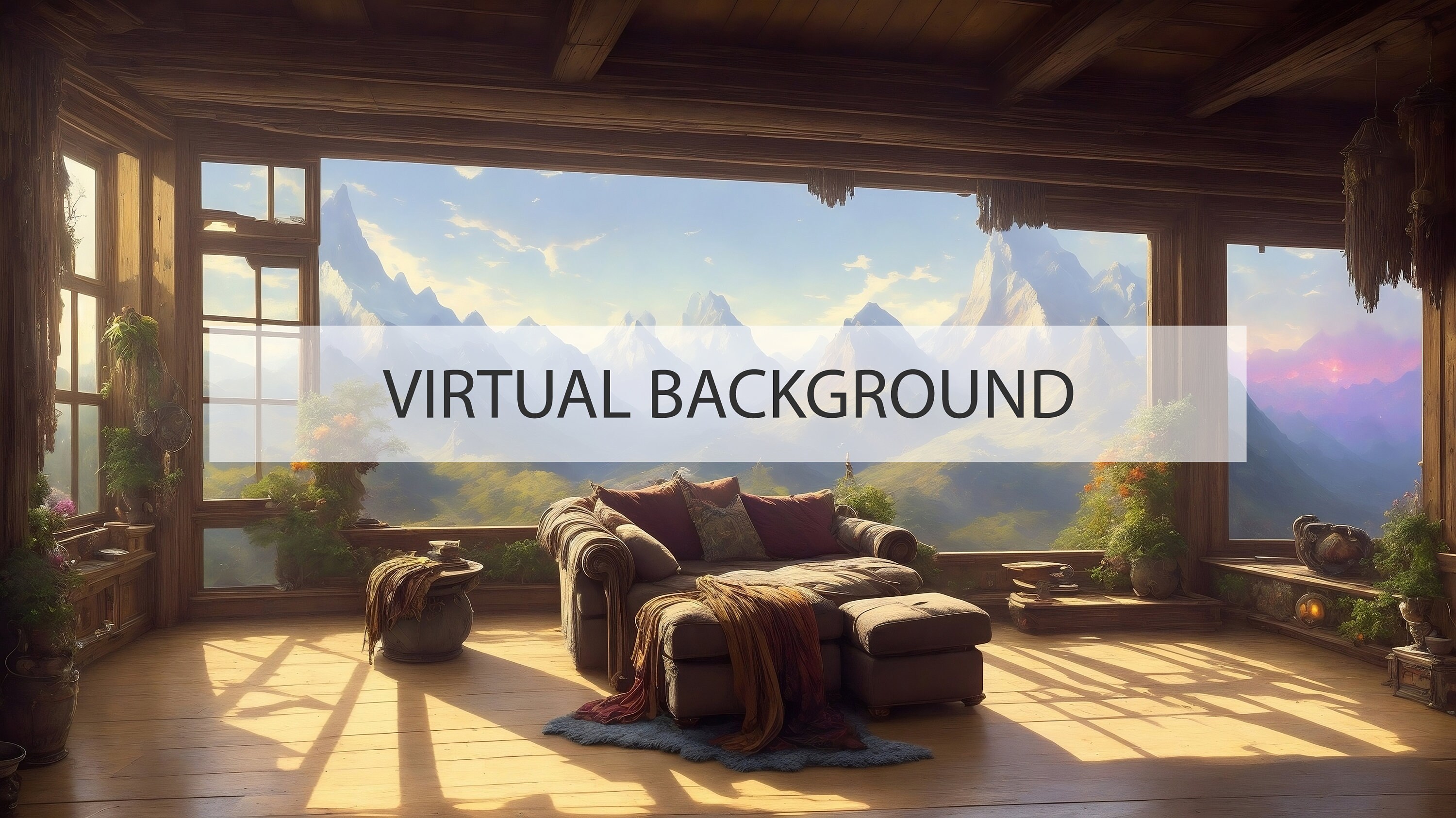 Virtual Backgrounds Hilltop Living Room Background Backdrop - Etsy