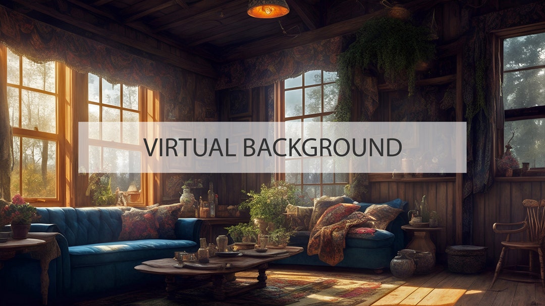 Virtual Backgrounds | Country | Living Room Background | Backdrop - Etsy