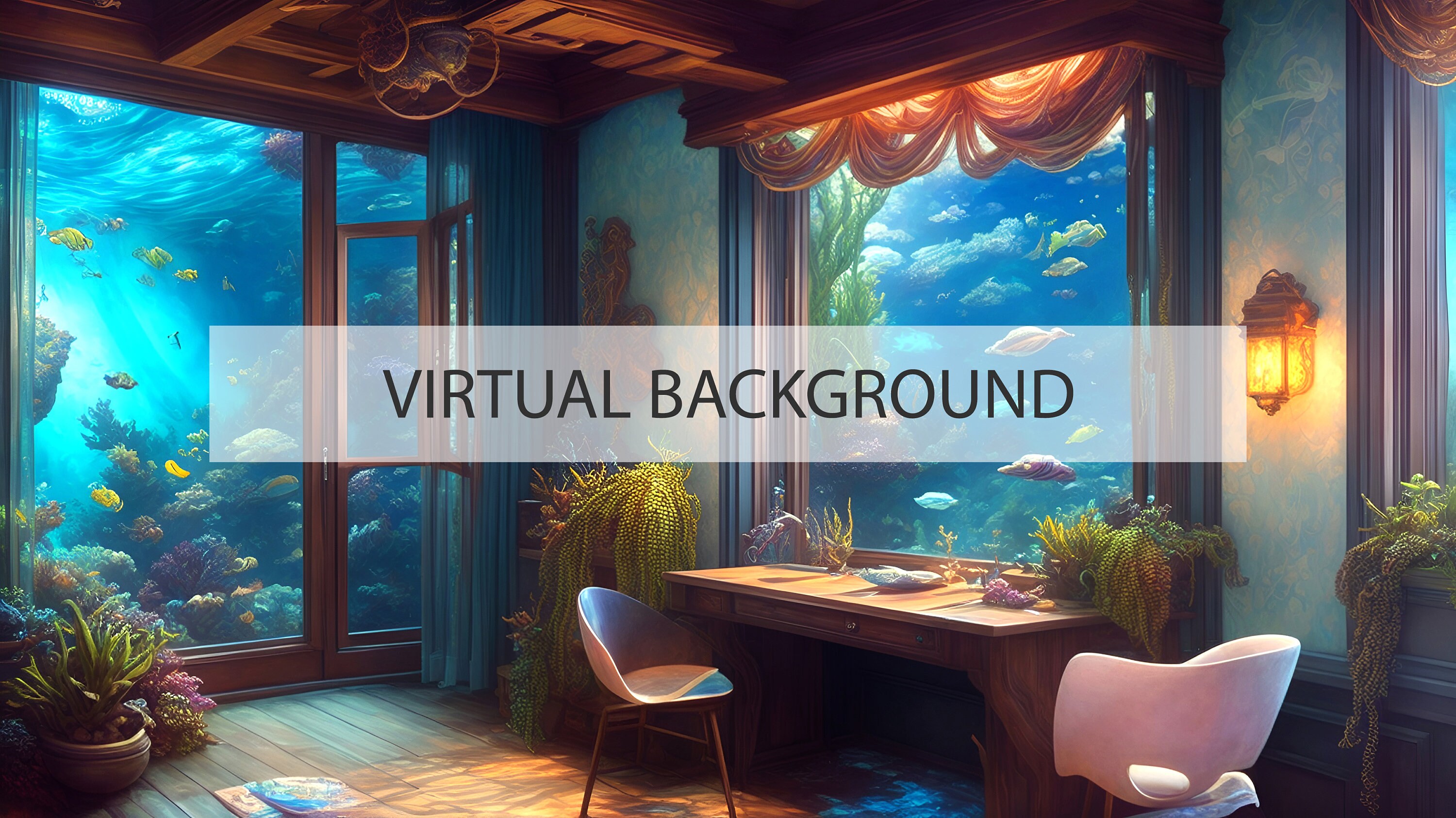 Virtual Backgrounds | Deep Sea | Office Background | Backdrop - Etsy