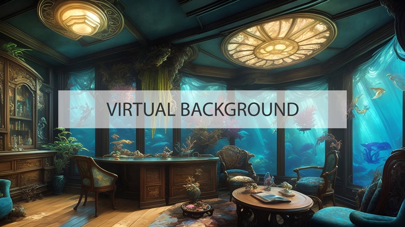 Virtual Backgrounds | Deep Sea | Office Background | Backdrop - Etsy