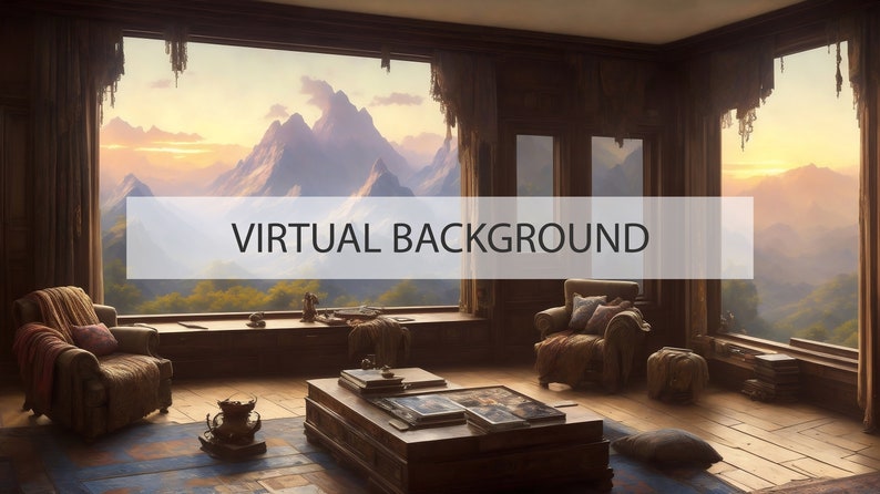 Virtual Backgrounds | Hilltop | Living Room Background | Backdrop - Etsy