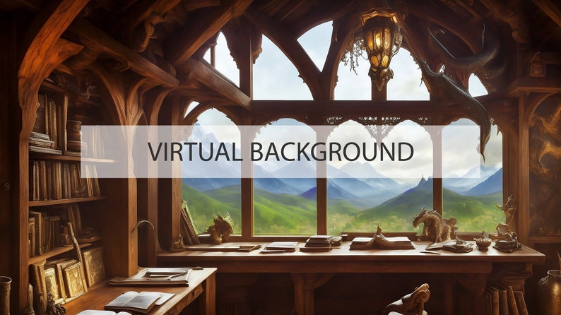 Virtual Backgrounds | Medieval | Office Background | Backdrop - Etsy