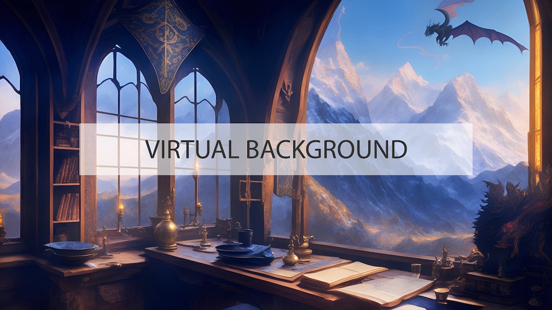 Virtual Backgrounds | Medieval | Office Background | Backdrop - Etsy