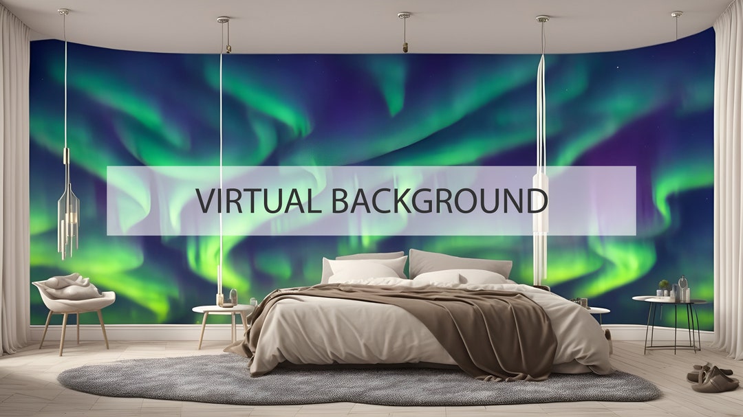 Virtual Backgrounds | Aurora | Bedroom Background | Backdrop - Etsy