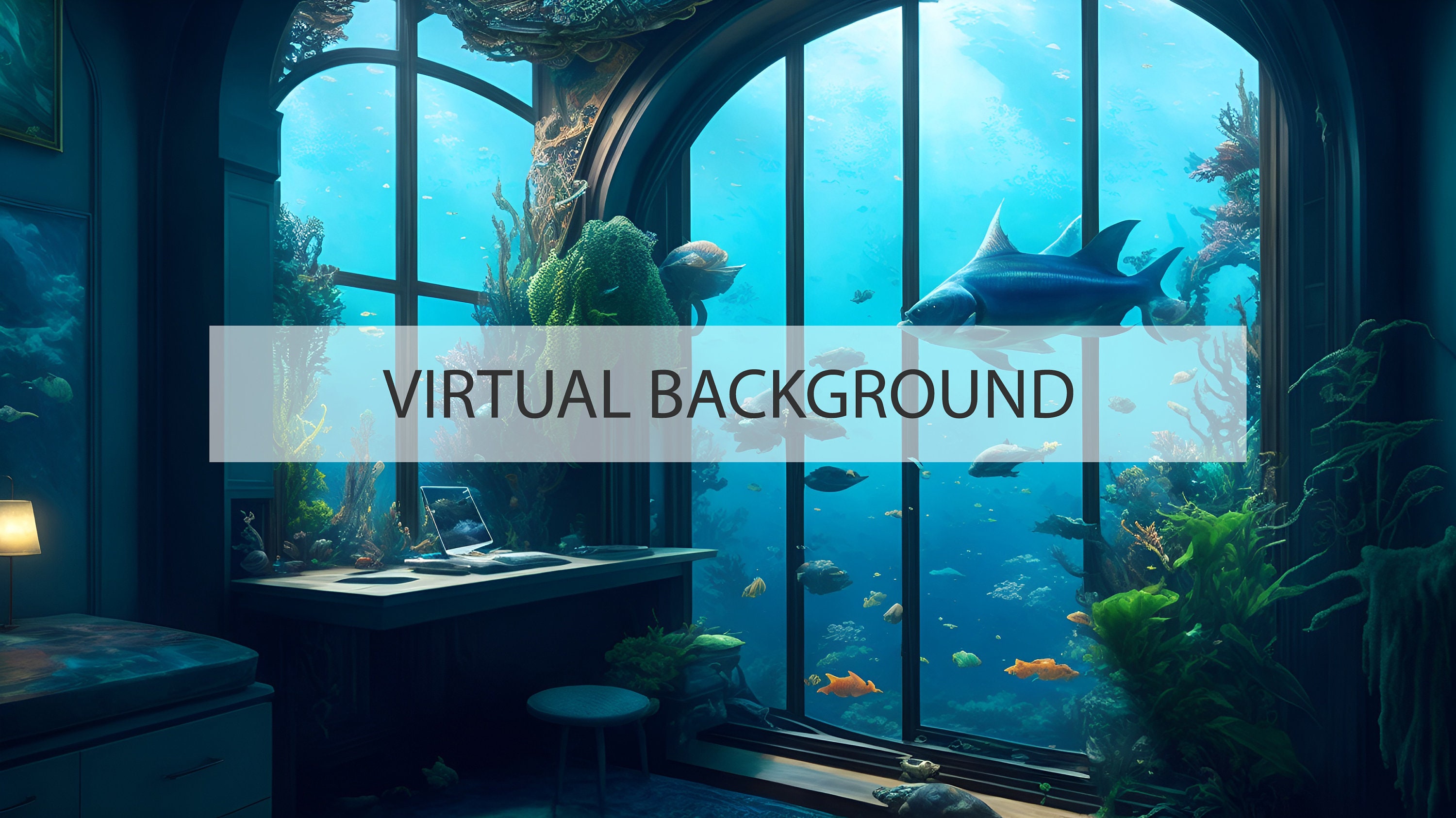 Virtual Backgrounds | Deep Sea | Office Background | Backdrop - Etsy