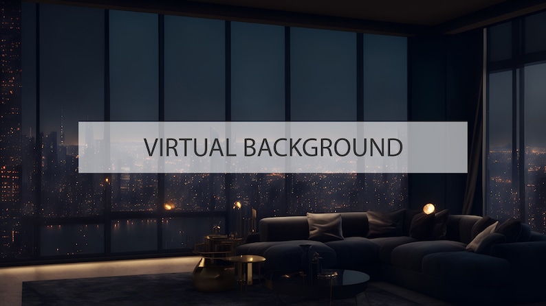 Virtual Backgrounds | Penthouse Skyline | Living Background | Backdrop ...