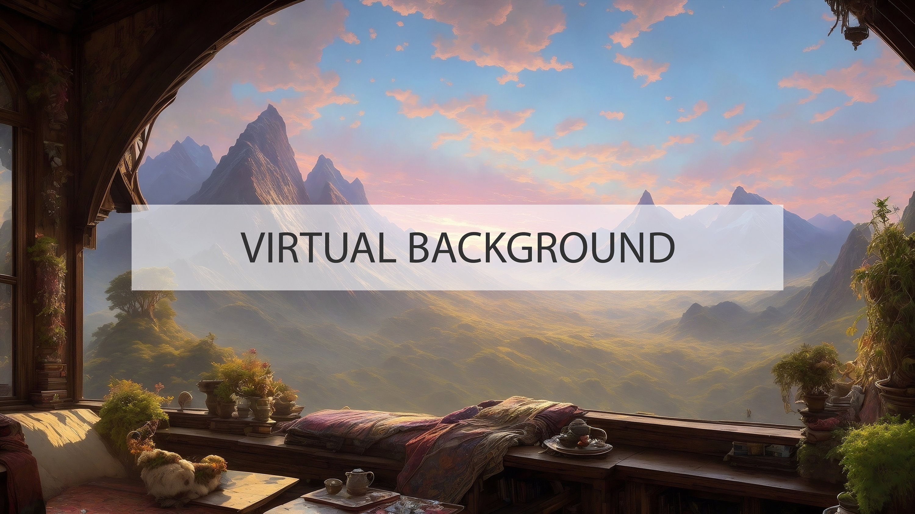 Virtual Backgrounds Hilltop Living Room Background Backdrop - Etsy