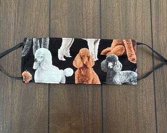 Poodle Face Mask Adjustable Reusable Face Mask With Fun - Etsy